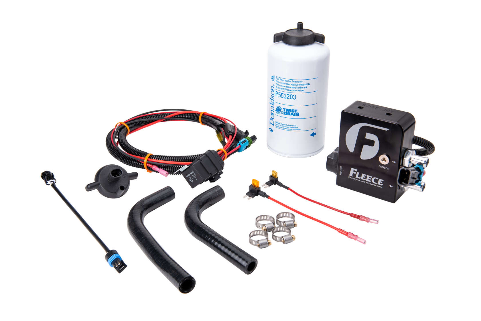 Fleece Auxiliary Heated Fuel Filter Kit for 2011-2016 LML Duramax ...